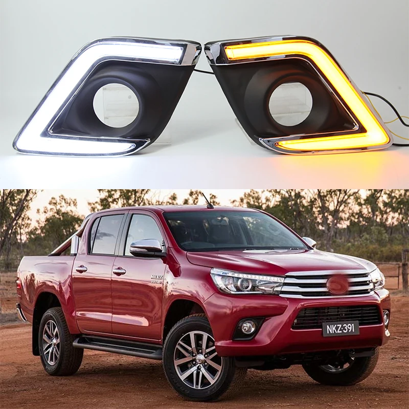 LED DRL Car Daytime Running Light Front Bumper Driving Fog Lamps ...