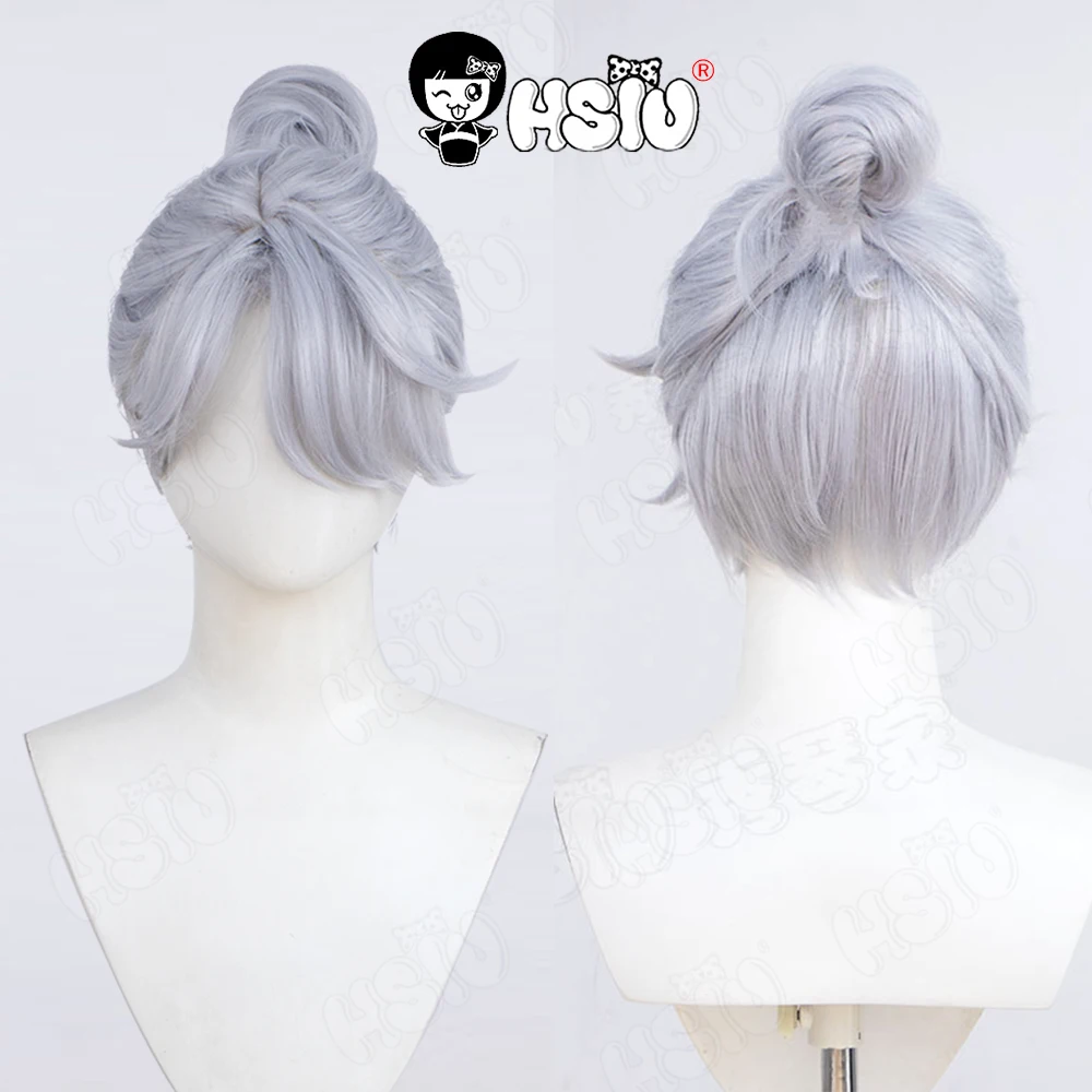 Aesop Car Cosplay Wig HSIU 30CM gray blue short hair Synthetic Wig+Wig ...