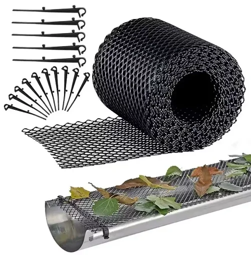 Mesh-Gutter-Protector-Shelter-Leaf-Residue-Prevent-Leaves-Or-Debris ...