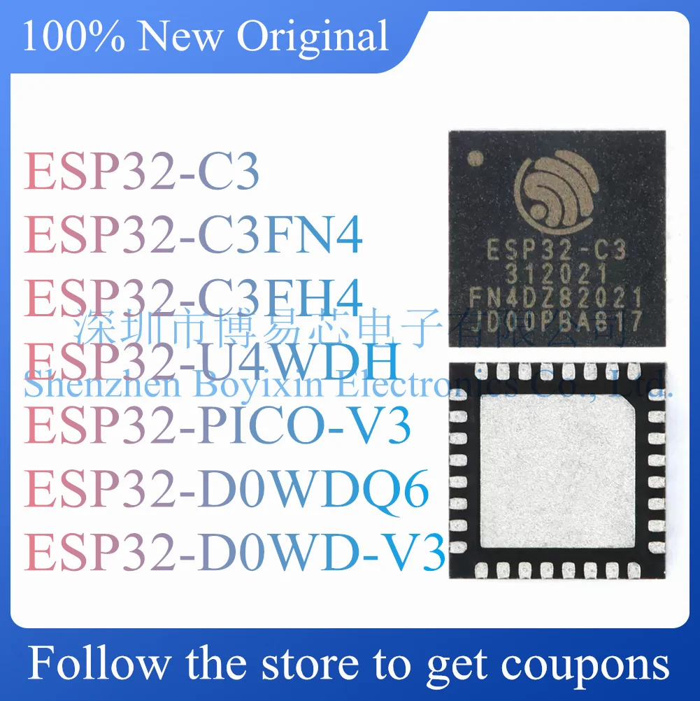 NEW-ESP32-C3-ESP32-C3FN4-ESP32-C3FH4-ESP32-U4WDH-ESP32-PICO-V3-ESP32 ...