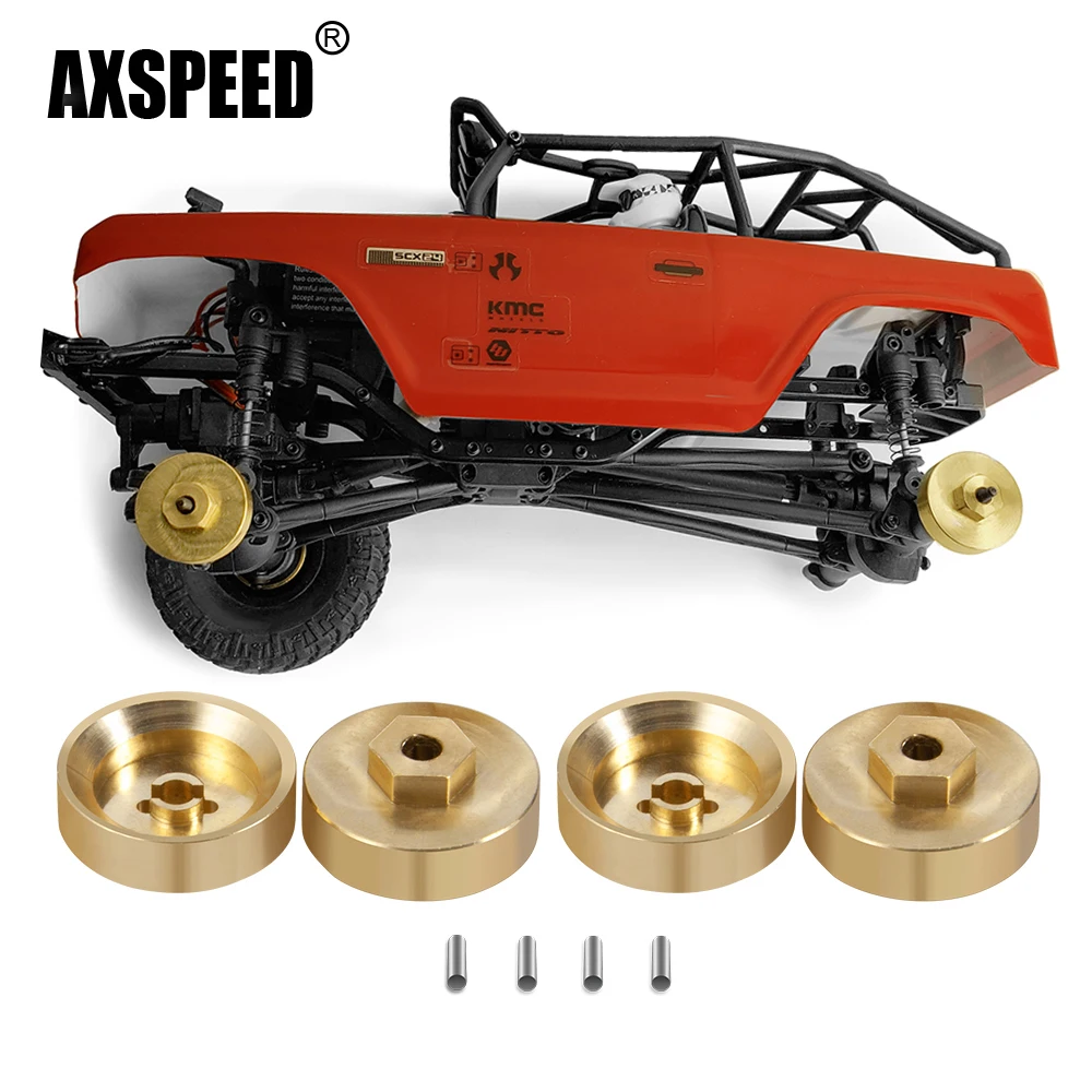 AXSPEED-4Pcs-5mm-Brass-Wheel-Hex-Axle-Adapter-Balance-Weight-for-Axial ...