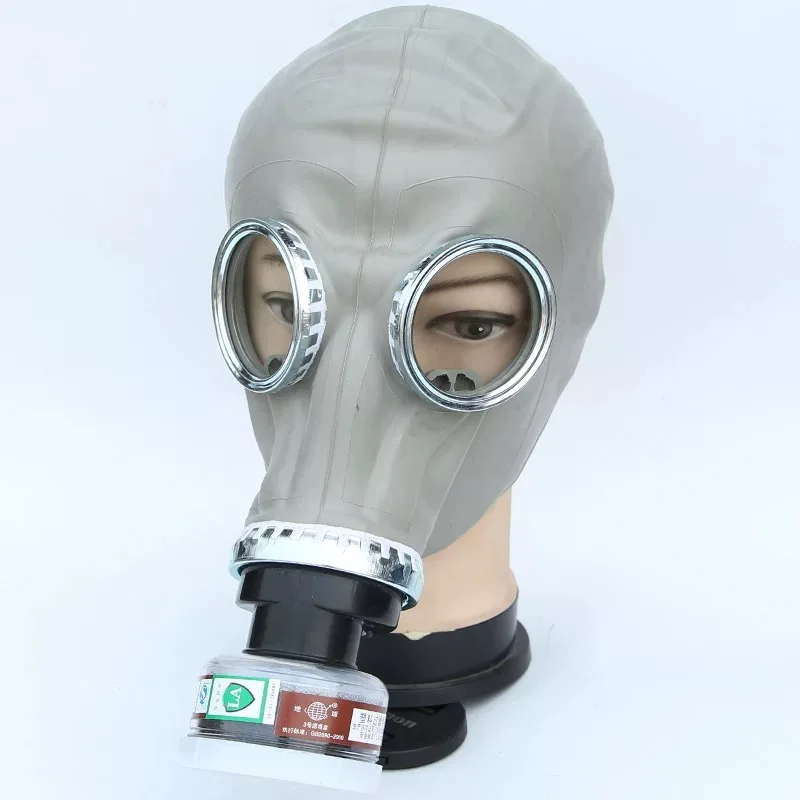 2 in 1 chemical gas mask respirator classic style rubber material full ...