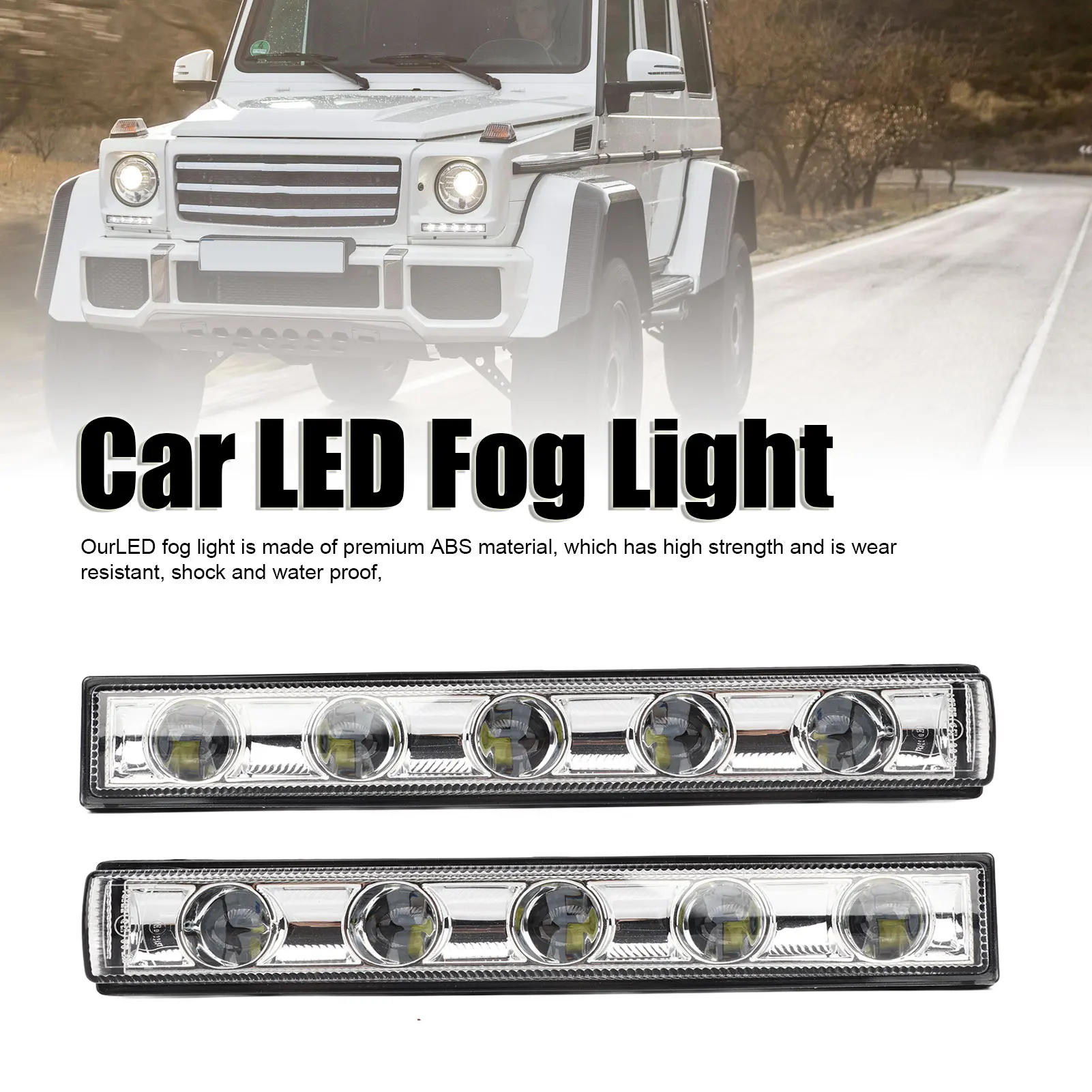 Car-LED-Daytime-Running-Light-Replacement-W463-G500-G550-G65-G63-AMG ...