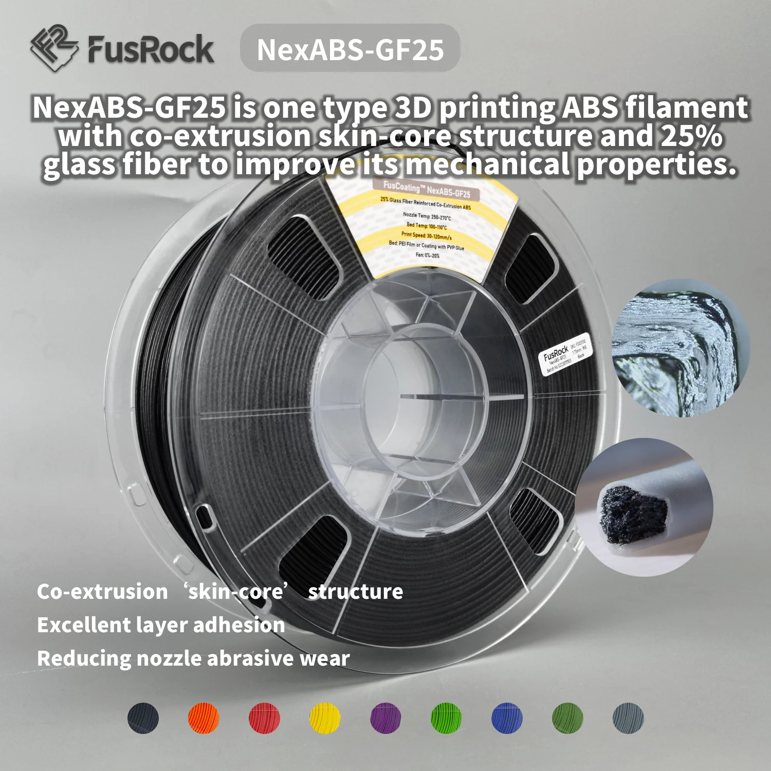 FUSROCK-Glass-Fiber-ABS-Filament-1-75mm-ABS-GF25-3D-Printer-Filament ...