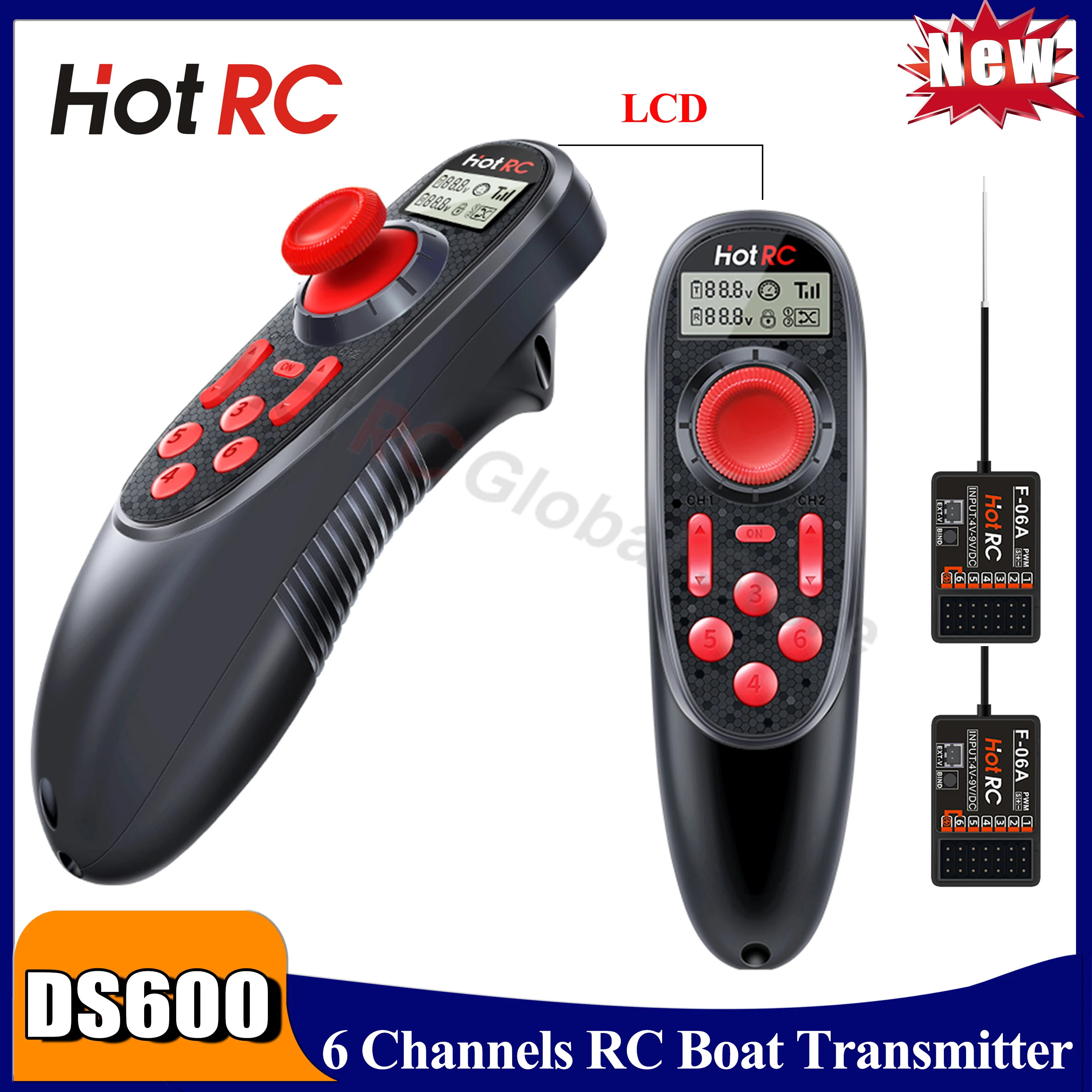 HOTRC-DS-600-DS600-CH-2-4GHz-FHSS-Radio-System-Transmitter-Remote ...