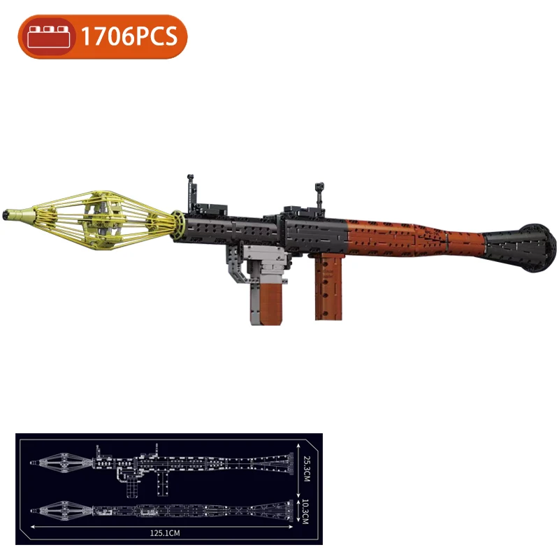 Moc Ww2 Military Rocket-propelled Grenade Rpg Grenade Launcher High ...