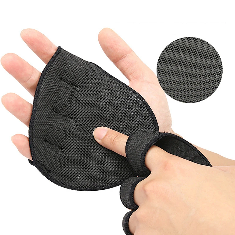 1pair Neoprene Grip Pads Lifting Grips Gym Workout Gloves Weightlifting ...