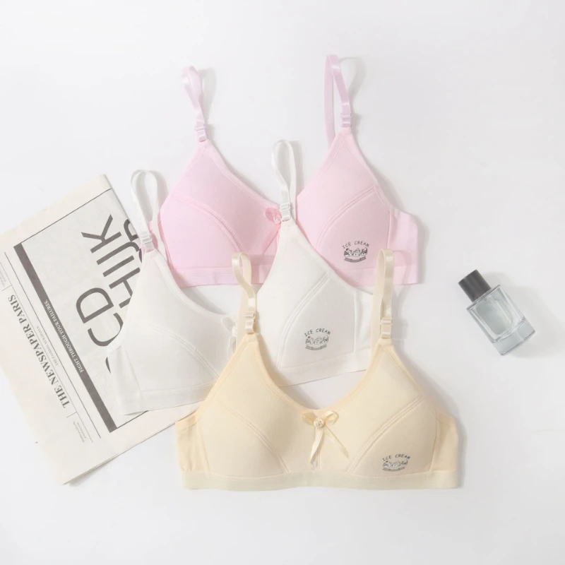 Adolescent Girls' Underwire Bra Lightweight Breathable Cotton ...