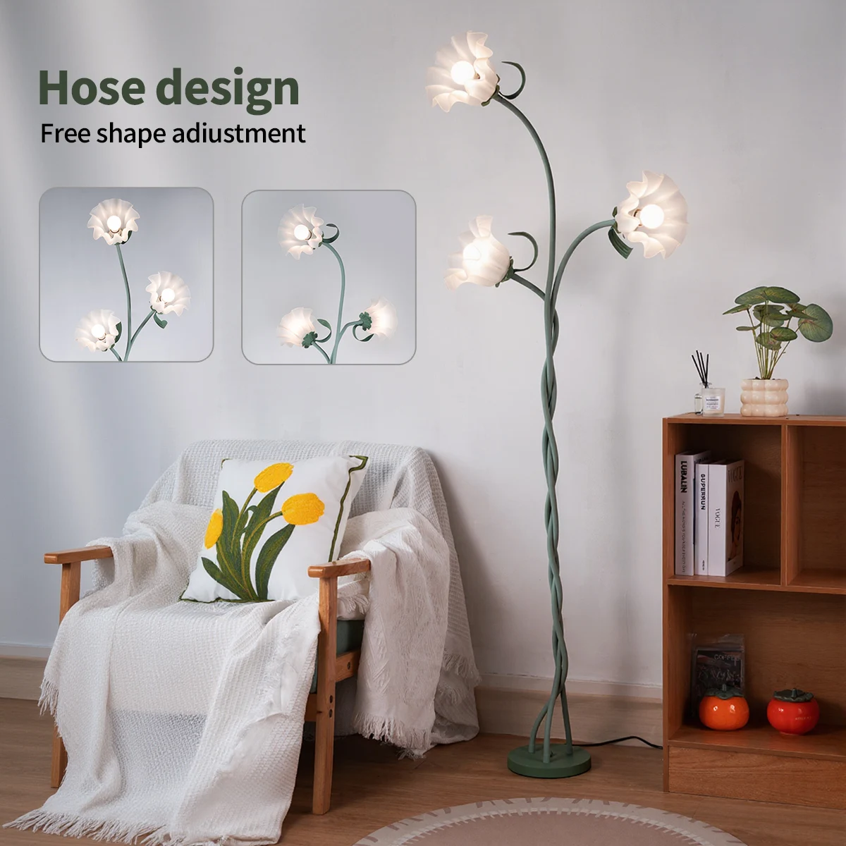 3-Head Flower Floor Lamp – All About Home Needs