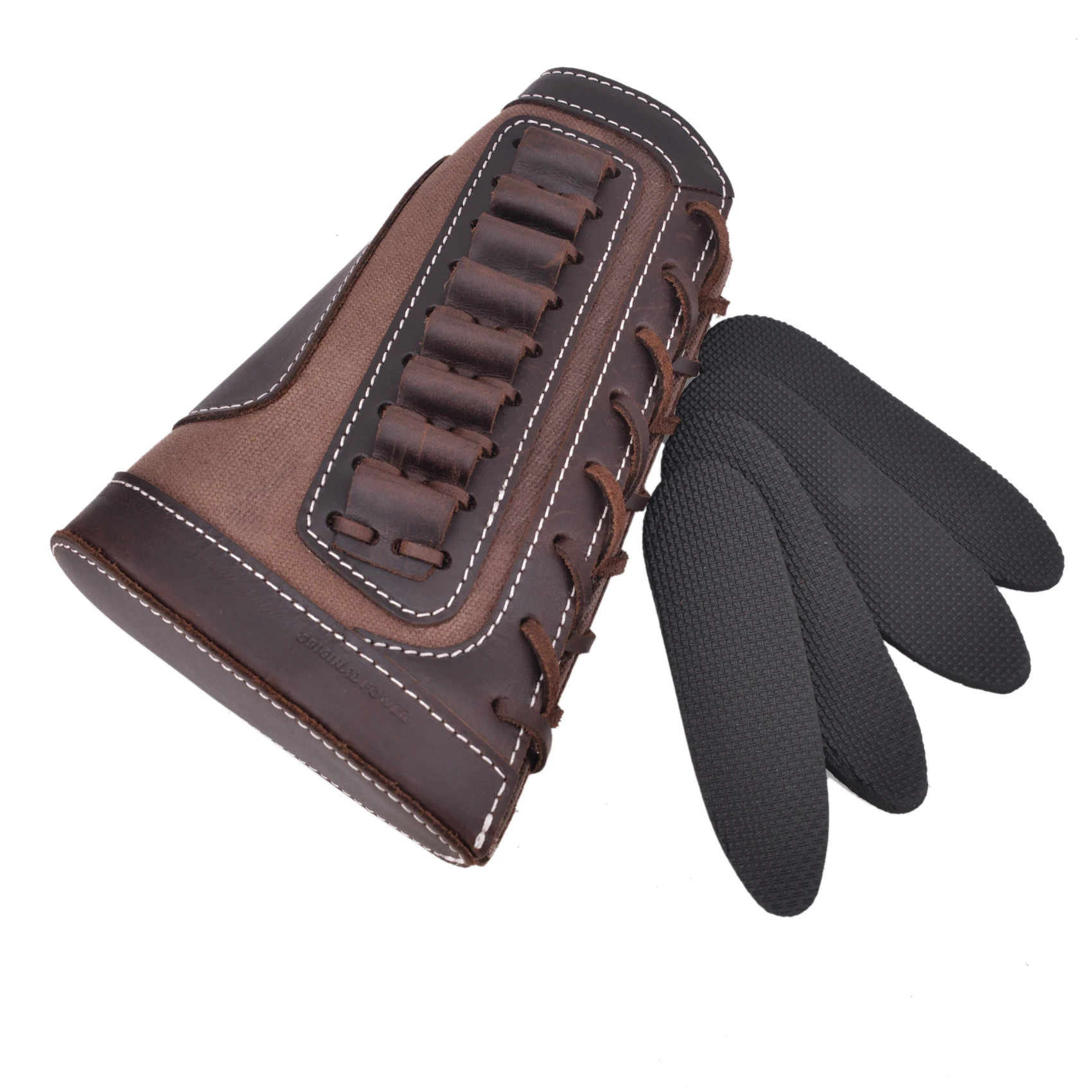 OP-Leather-Rifle-Buttstock-Canvas-Gun-Cartridge-Ammo-Holder-Stock ...