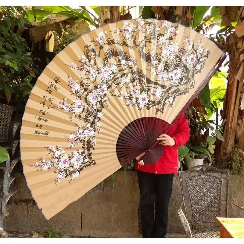 Wall-Mount-Decorative-Paper-Fan-Large-Classical-Fan-Retro-Oversized ...