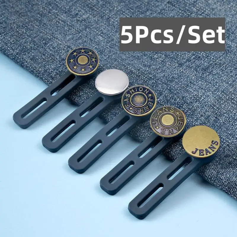 5Pcs-Set-Metal-Button-Extender-Easy-To-Carry-3-Colors-Comfortable-Jeans ...