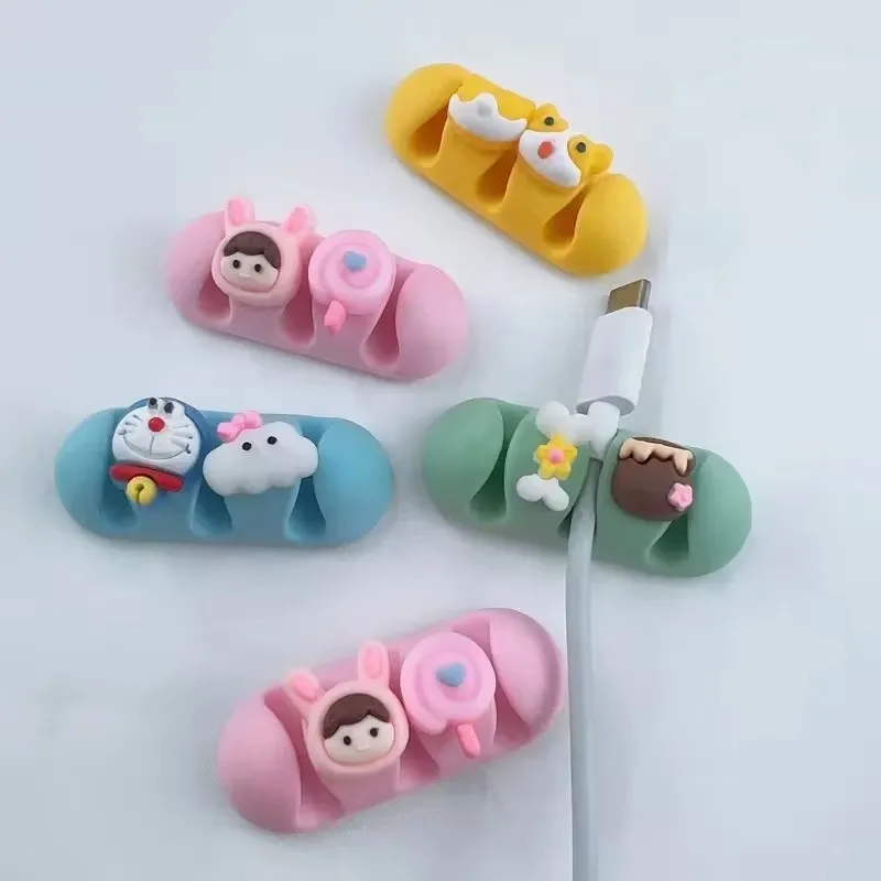 1-4-6PCS-Cartoon-Cable-Protector-Desktop-Route-Data-Cable-Storage-Tabs ...