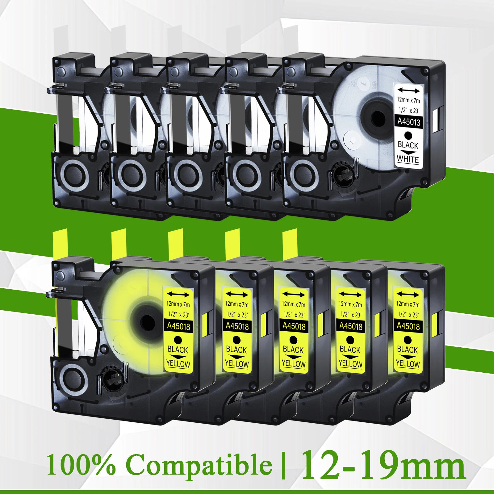 Cintas-de-etiquetas-para-Dymo-D1-45013-45018-45803-para-LabelManager ...