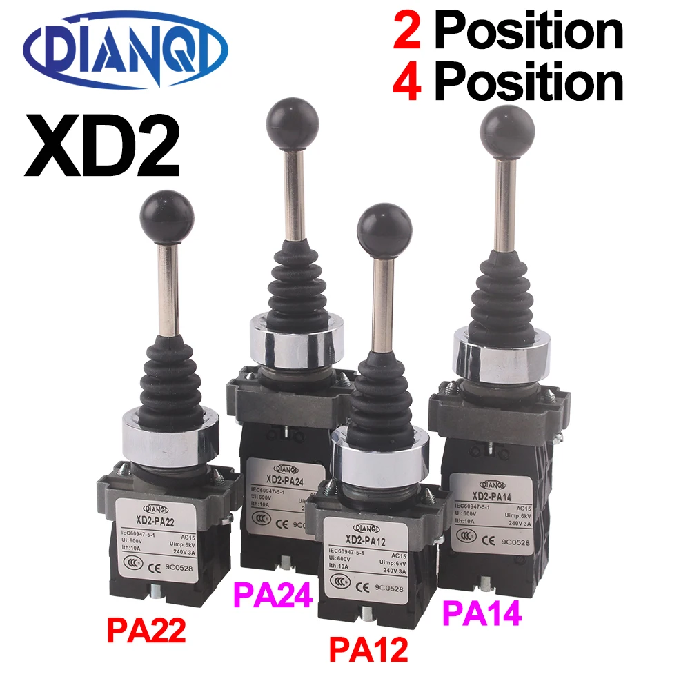 4NO-4-Position-cross-rocker-switch-XD2PA14-XD2PA24-joystick-controllers ...