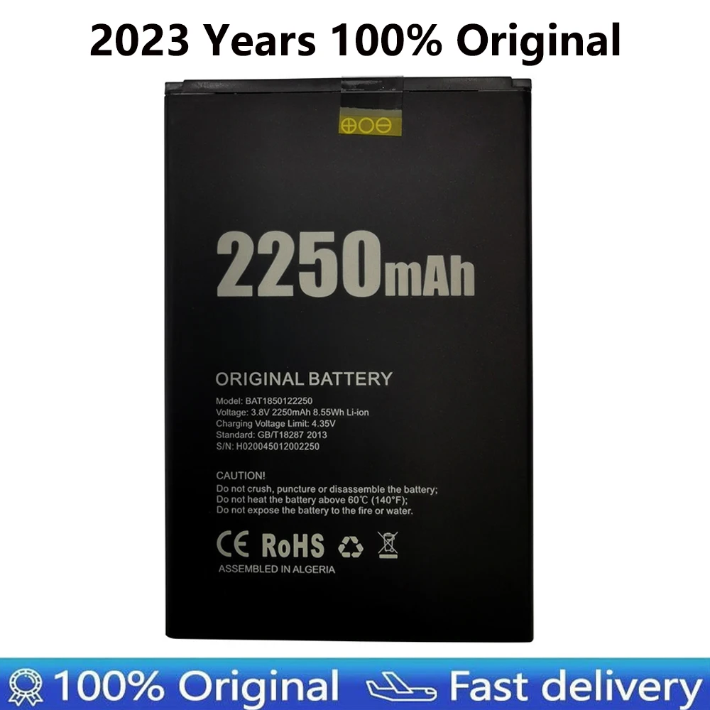 100-Original-New-BAT1850122250-Replacement-2250mAh-Battery-For-Doogee ...