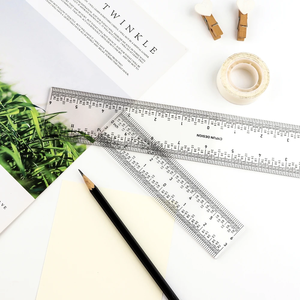 6-Or-12-Clear-Acrylic-Rulers-Zero-Centering-Ruler-For-No-More-Counting ...