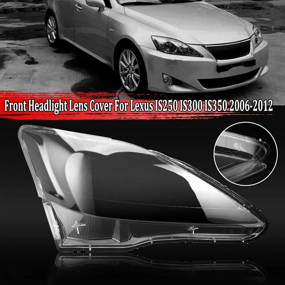 1-Pair-Car-Front-Headlight-Headlamp-Lens-Cover-For-Lexus-IS250-IS300 ...