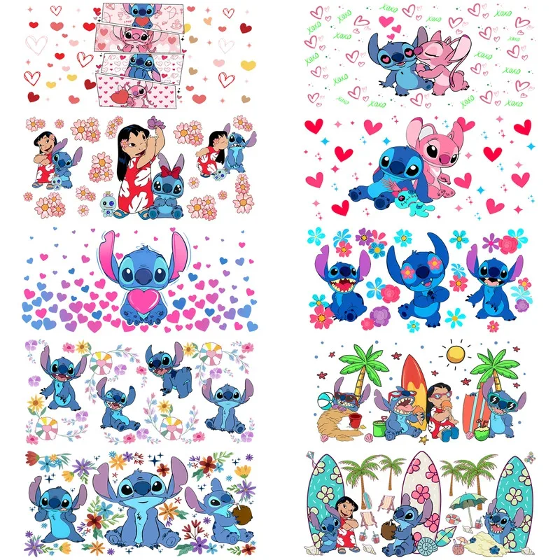 Blue Stitch Series UV DTF Cup Wrap 16oz Libbey Glass DIY Sticker ...