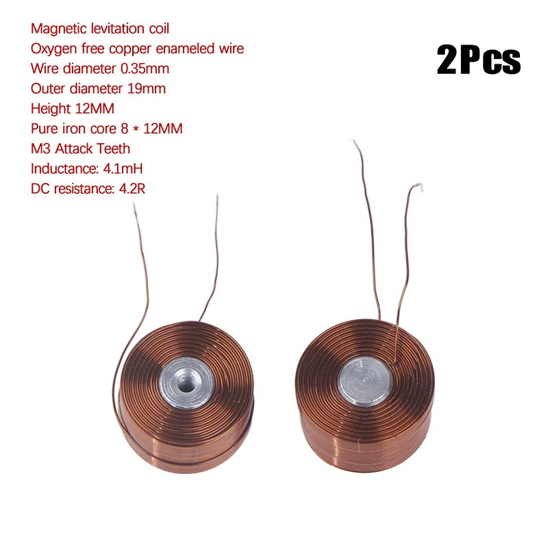 2Pcs-Magnetic-Levitation-Coil-For-100-System-Pure-Copper-Coil-With-Iron ...