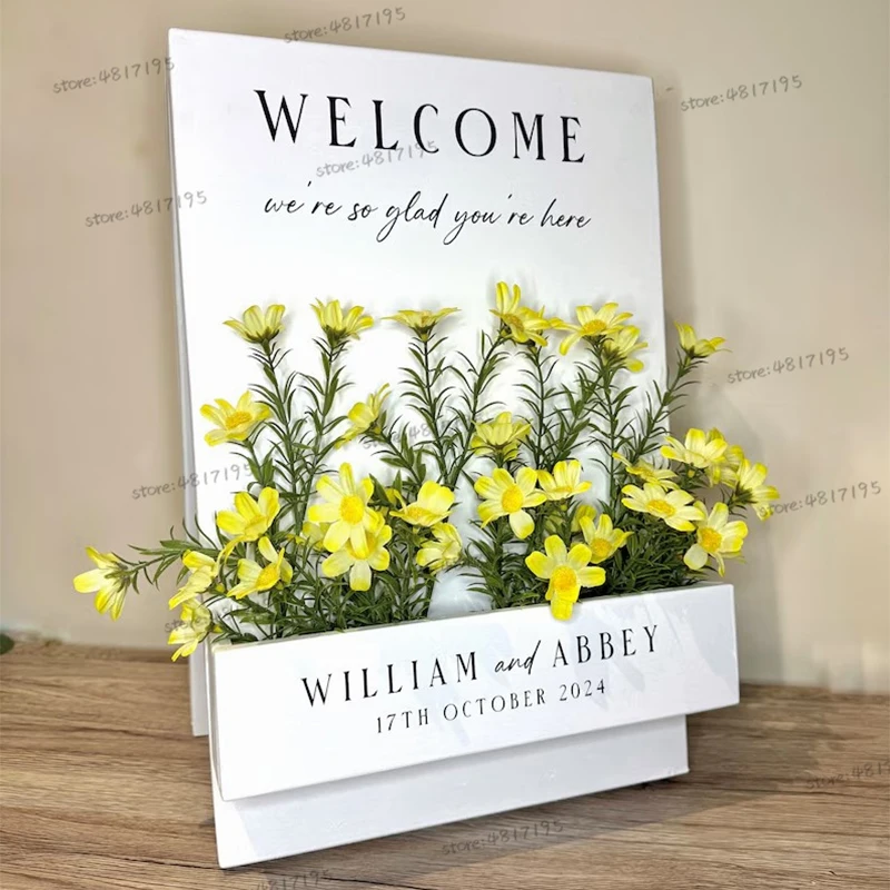 Flower-Box-Welcome-Sign-Decal-Wedding-Flower-Box-Welcome-Sign-We-Are-So ...