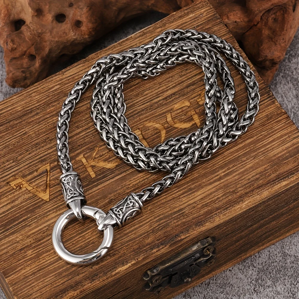 Men's Dragon Bone Chain Necklace - Minimalist Snake Bone Chain Weaving ...