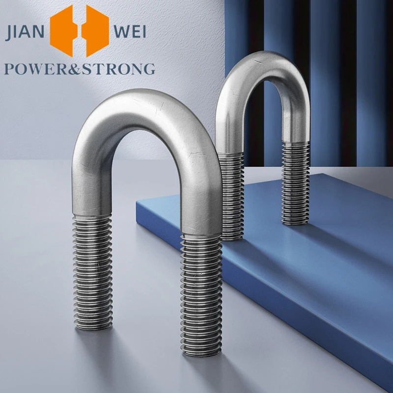 1pc-M6-M8-M10-M12-304-Stainless-Steel-U-bolts-Square-Clamp-U-clamp-U ...