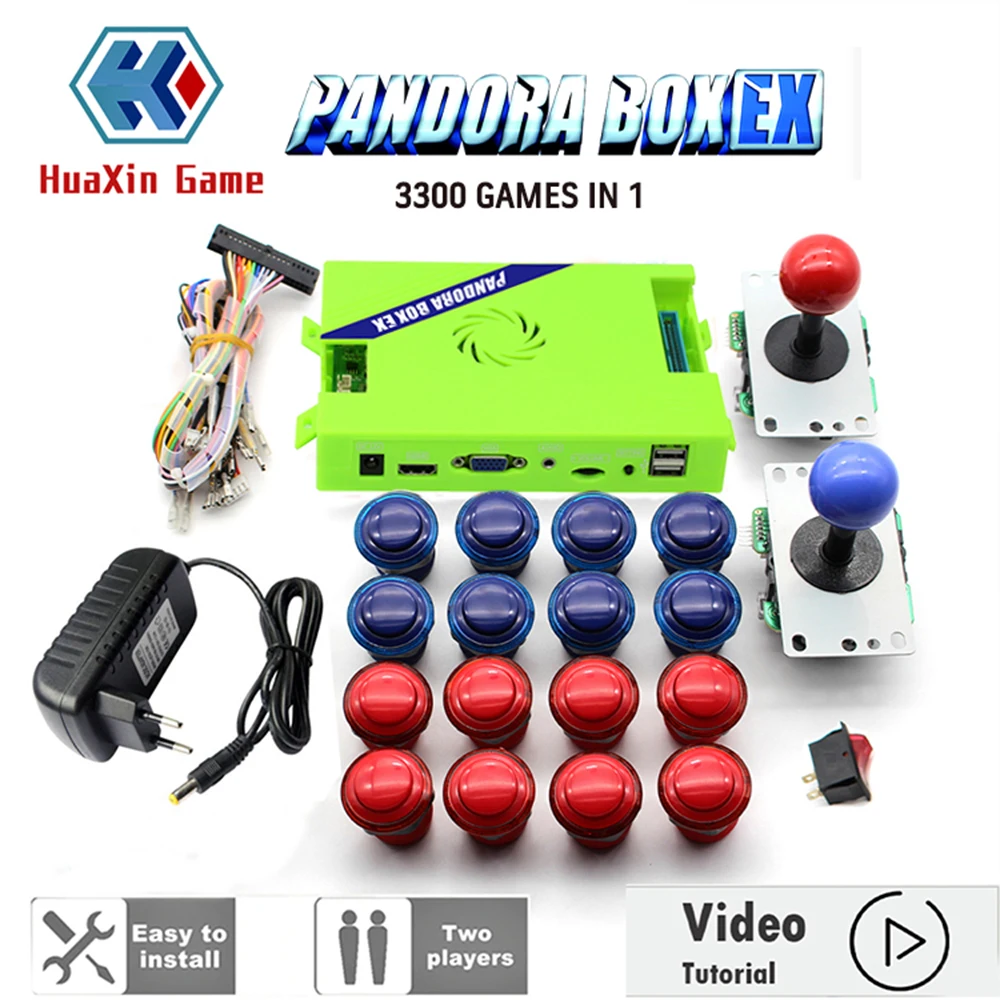 Diy Arcade Machine Cabinet Bundle Original Pandora Box Ex 3300 Game ...