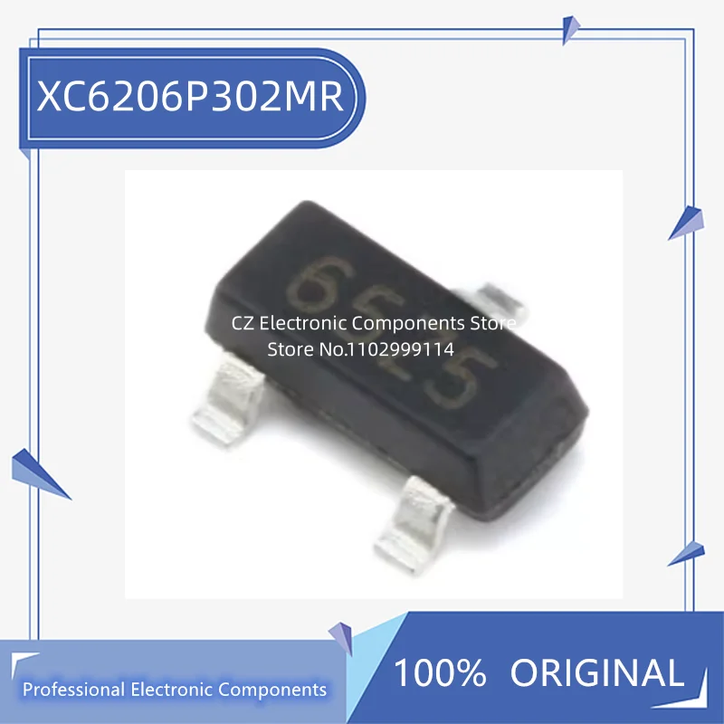 50PCS/LOT XC6206P302MR 65Z5 XC6206P332MR 662K XC6206P282MR 54FK ...