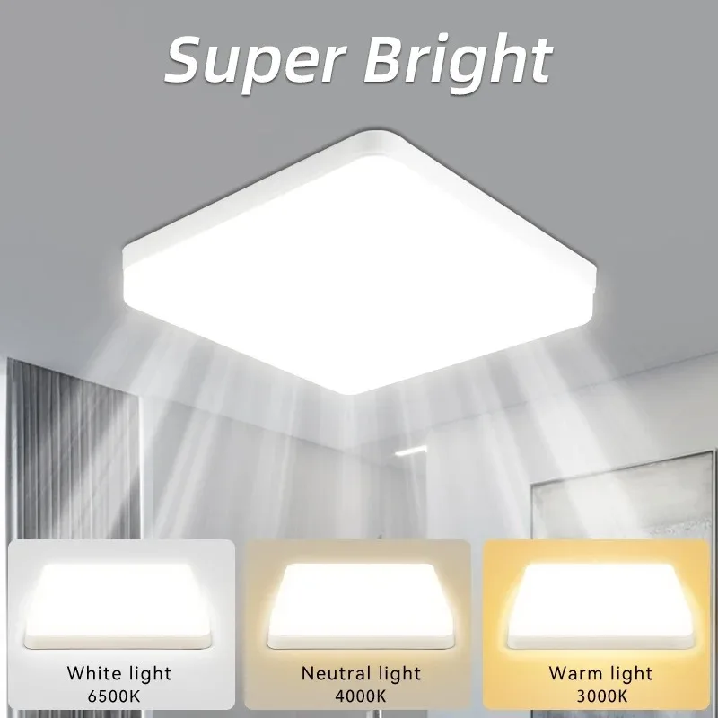 LED-Panel-Light-Indoor-Home-Ceiling-Light-Round-Square-Room-Light-220V ...