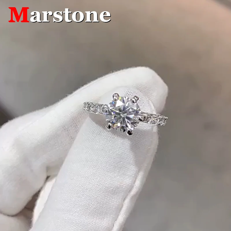 3CT-Moissanite-Diamond-D-Color-VVS-Lady-s-Round-Ring-S925-Sliver-Plated ...