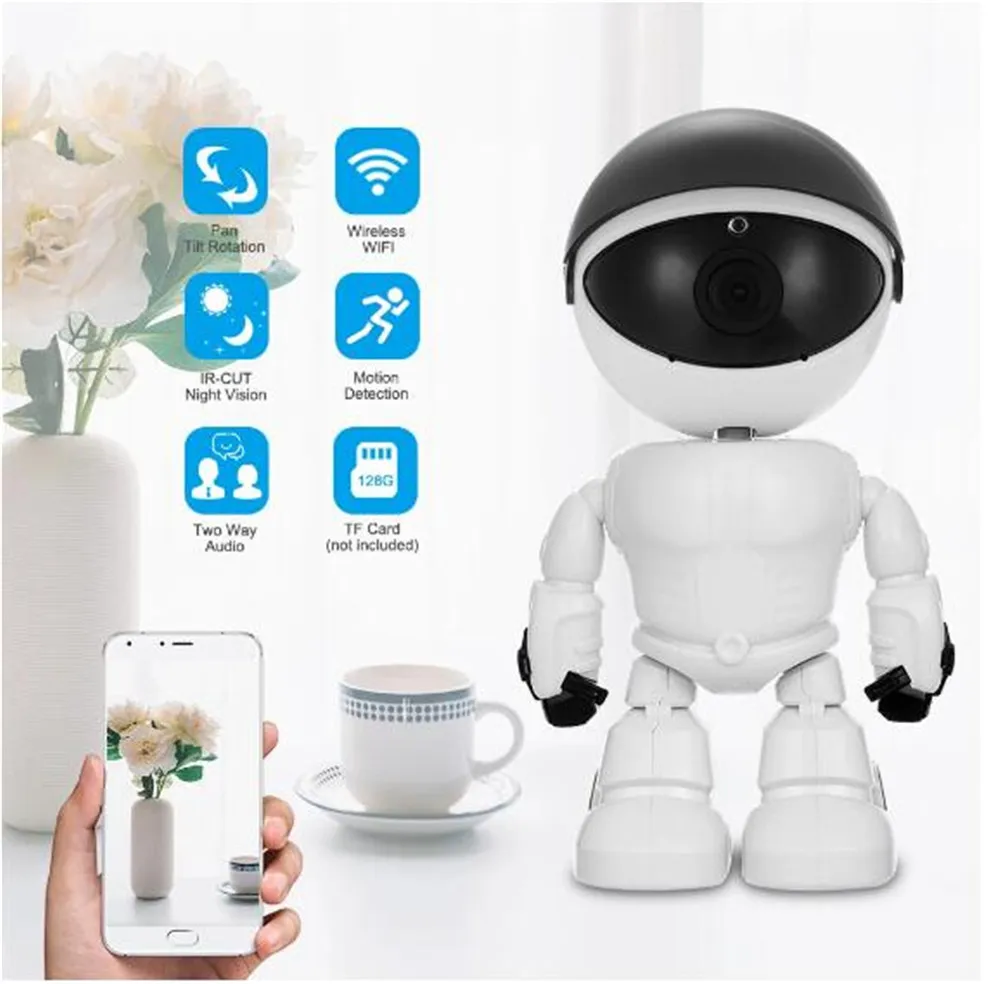 2MP-1080P-O-Kam-APP-360Degree-Wireless-PTZ-IP-Robot-Camera-Intercom ...