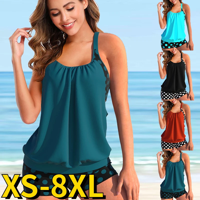 New-Design-Printing-Tankini-Swimsuits-Swimwear-Women-High-Waist ...