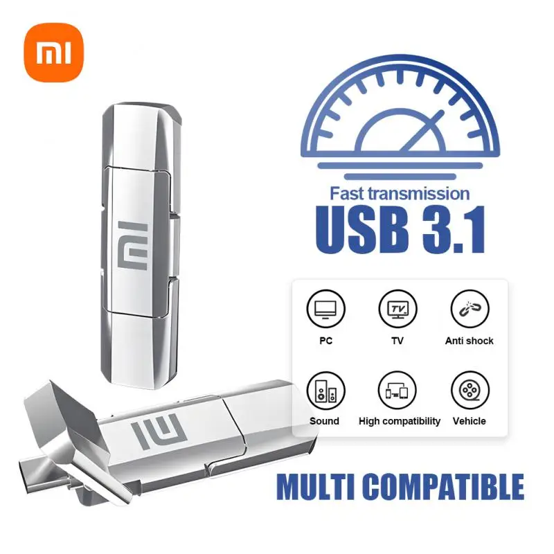 Xiaomi Usb Flash Drivers 512GB Usb 3.1 Tipo c OTG 2em1 USB Flash Memory ...