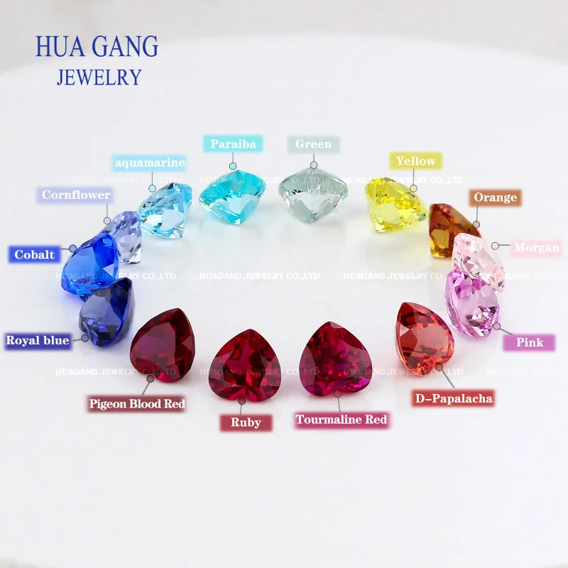 heart-shaped Cultivate gemstones Sapphire Laboratory grown gemstones by ...