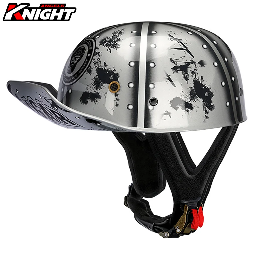 HNJ-Motorcycle-Half-Helmet-Baseball-Cap-Casco-Moto-Vintage-Street ...