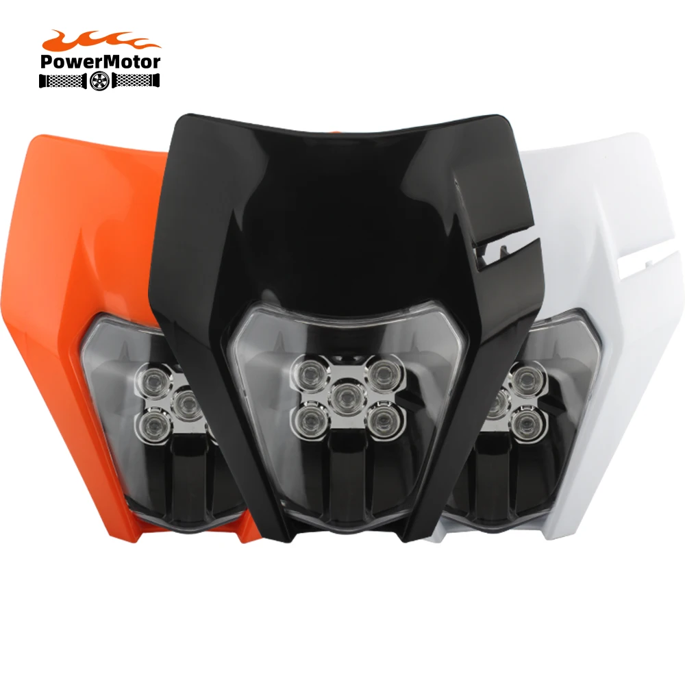 for-KTM-Motorcycle-Headlight-LED-Plate-Mask-EXC-EXCF-SX-125-150-250-350 ...