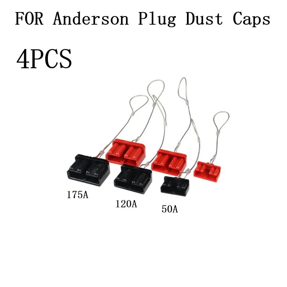 4PCS-Dust-Cap-Black-Red-FOR-Anderson-Plug-Cover-Style-Connectors ...