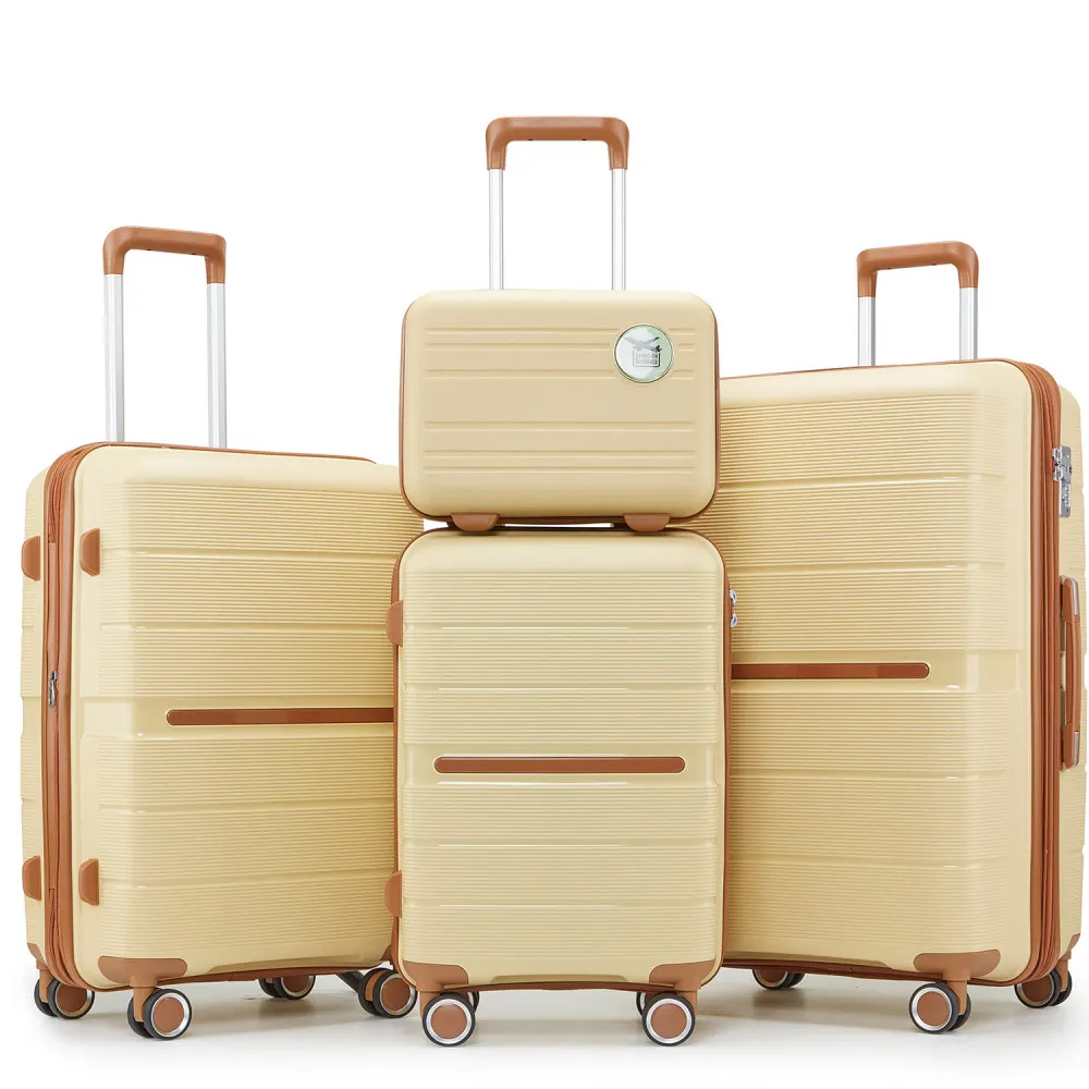 Luggage Sets 4 Piece(14/20/24/28) PP Lightweight & Durable Expandable ...