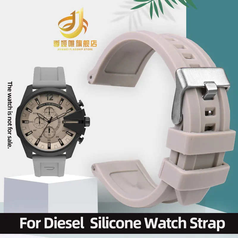 24MM-26mm-waterproof-and-sweat-proof-FOR-DIESEL-watch-silicone-strap ...