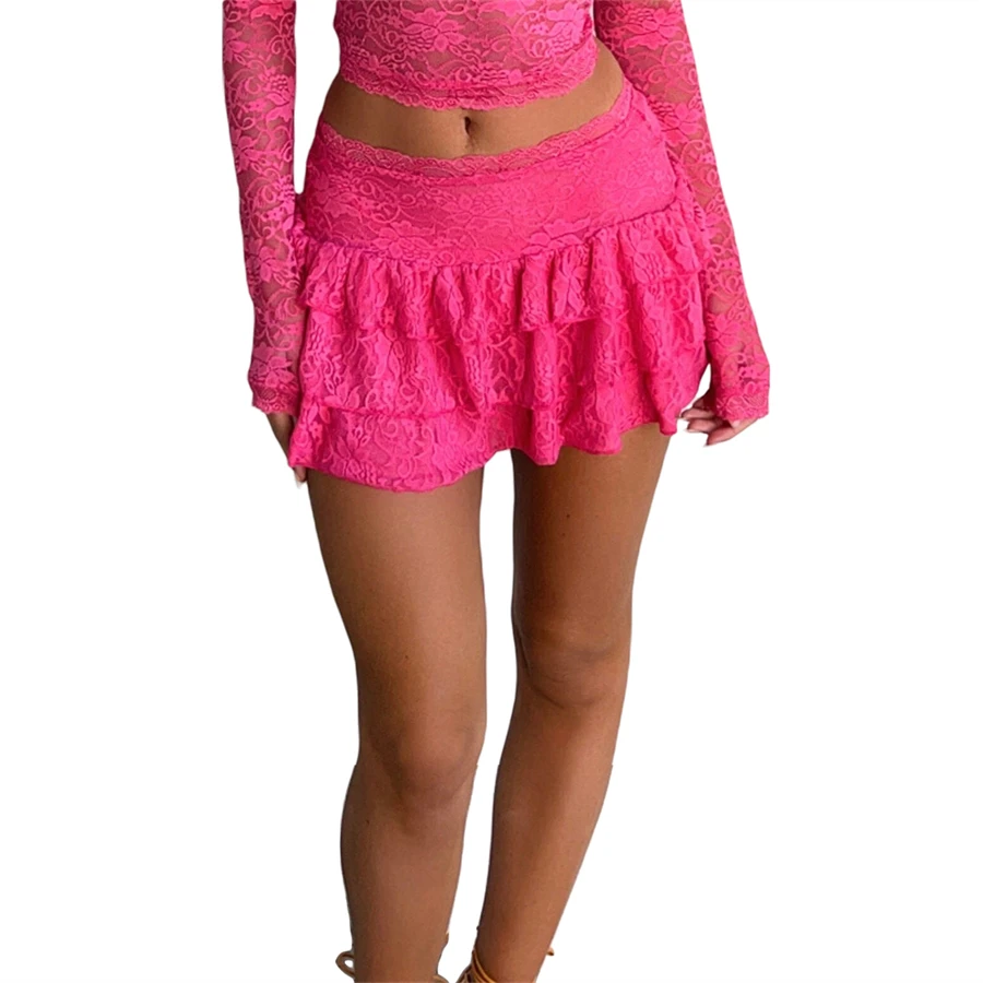 Dames-Mini-Rok-Met-Lage-Taille-2023-Nieuwe-Mode-Kanten-Korte-Rokjes-Met ...