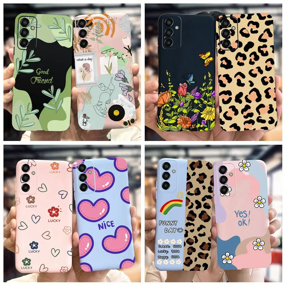 For Samsung Galaxy M13 4G Case Cover Colorful Flower Love Heart ...