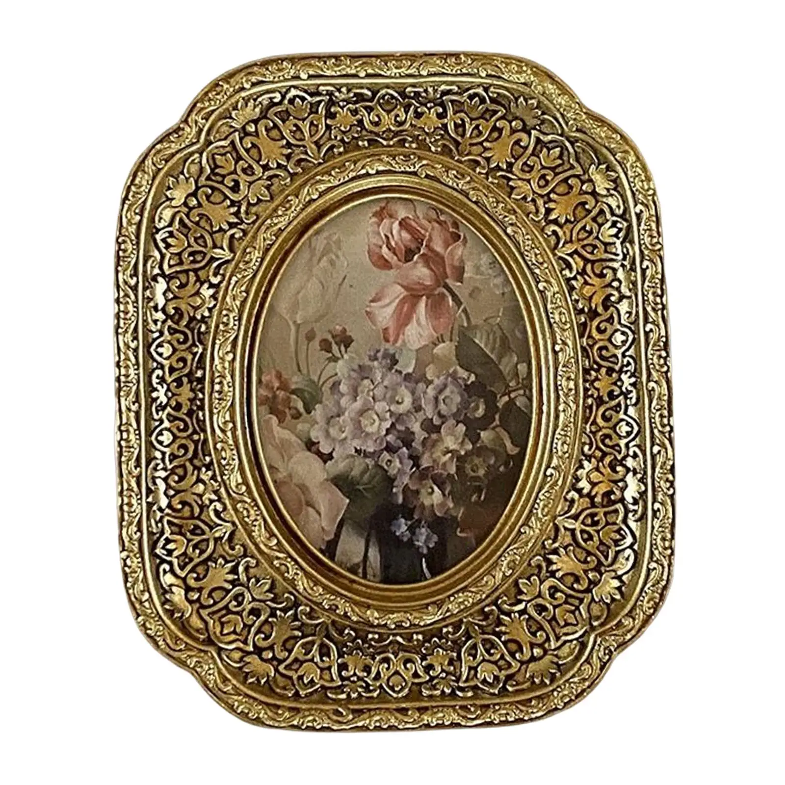 Antique-Style-Ornate-Picture-Frame-Tabletop-Wall-Hanging-Embossed-Photo ...