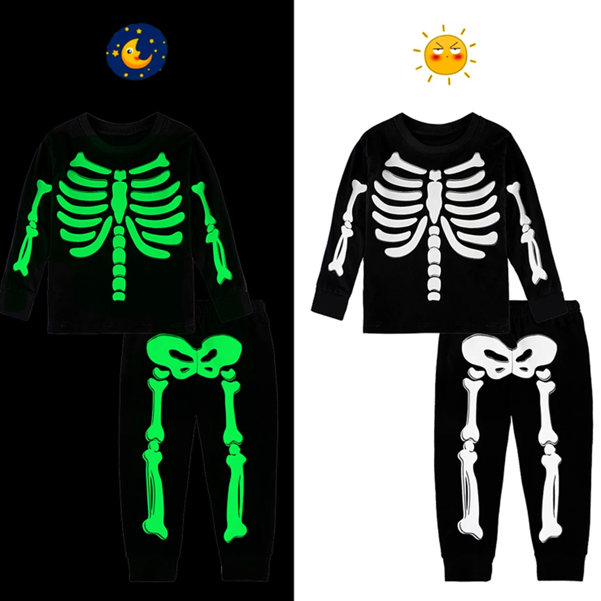 Boys-Pajamas-Pyjama-Kids-Skeleton-Pajama-Sets-Police-Pjs-Toddler-Girl ...