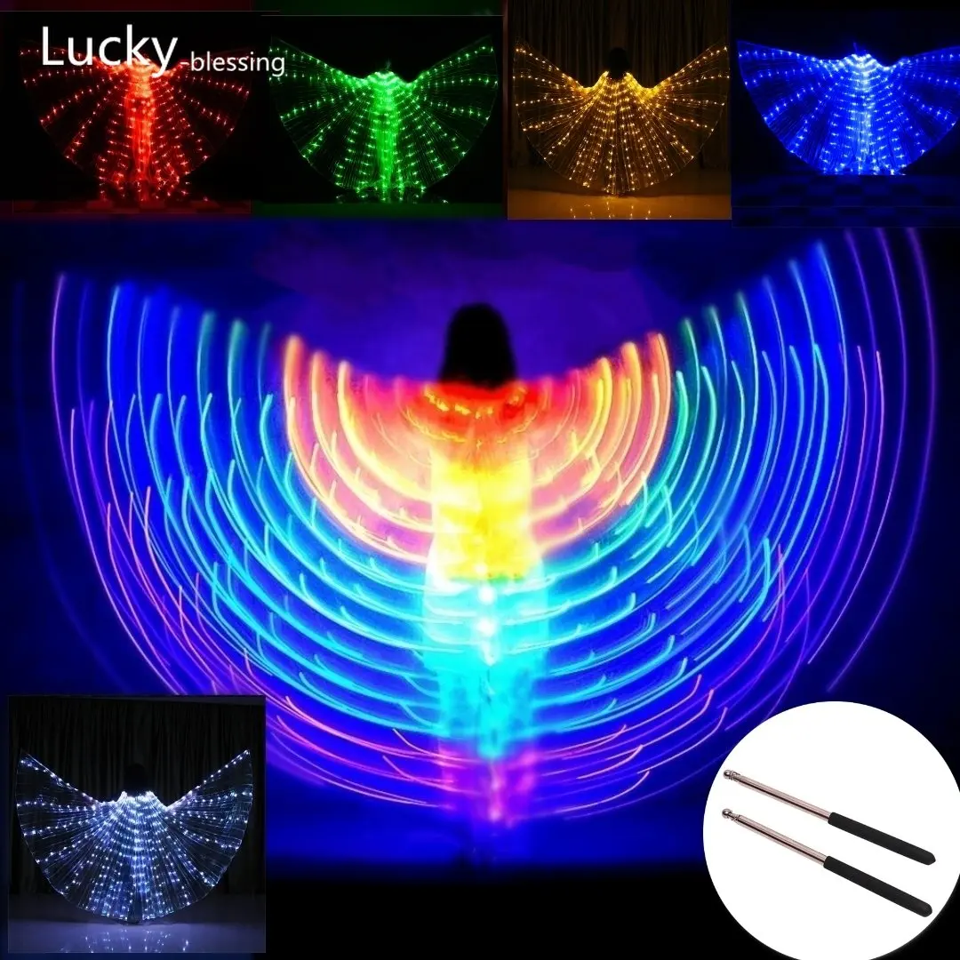 Alas LED para danza del vientre, alas brillantes de mariposa Isis ...