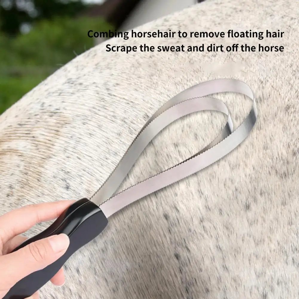Portable-Sweat-Scraper-with-Tiny-Teeth-Equine-Sweat-Scraper-Double ...