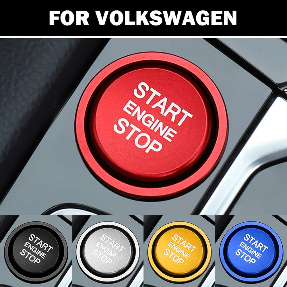 Engine-Start-Stop-Button-Ring-Ignition-Cover-Trim-For-VW-Volkswagen ...