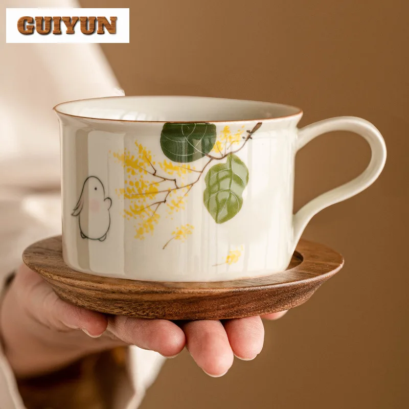 125ml Hand Drawn Moon Rabbit Coffee Cup Boutique Ceramic Tea Cup ...