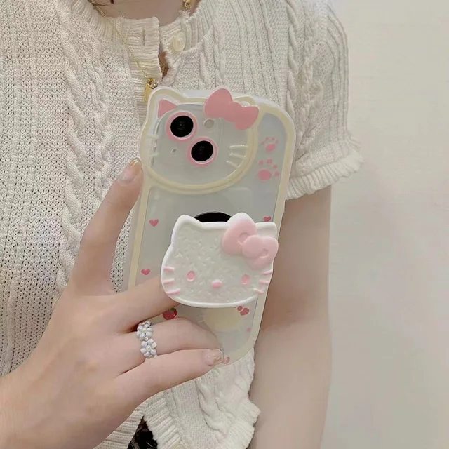 Kawaii Sanrio Hello Kitty Pop Socket iPhone Case – LoliFairies Kawaii Shop