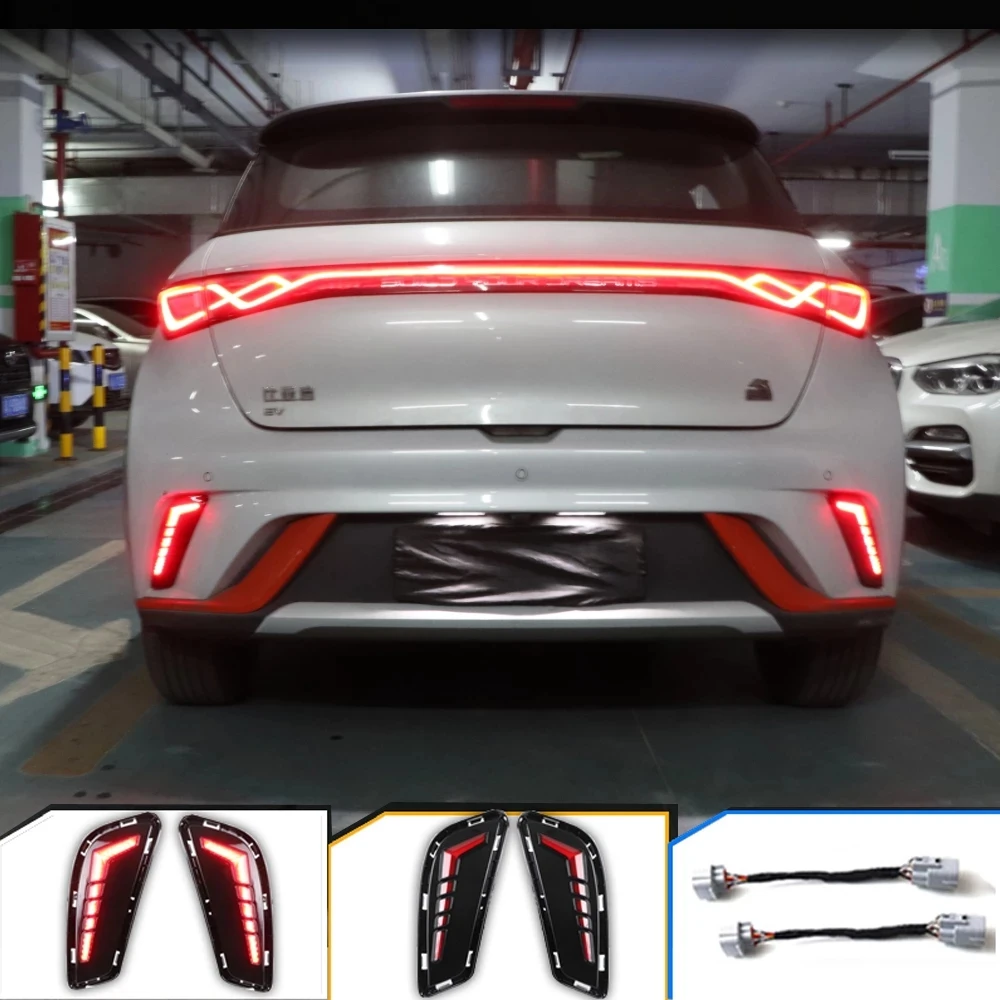Red-LED-Rear-Bumper-Reflectors-Fog-Brake-Tail-Light-for-BYD-Dolphin ...